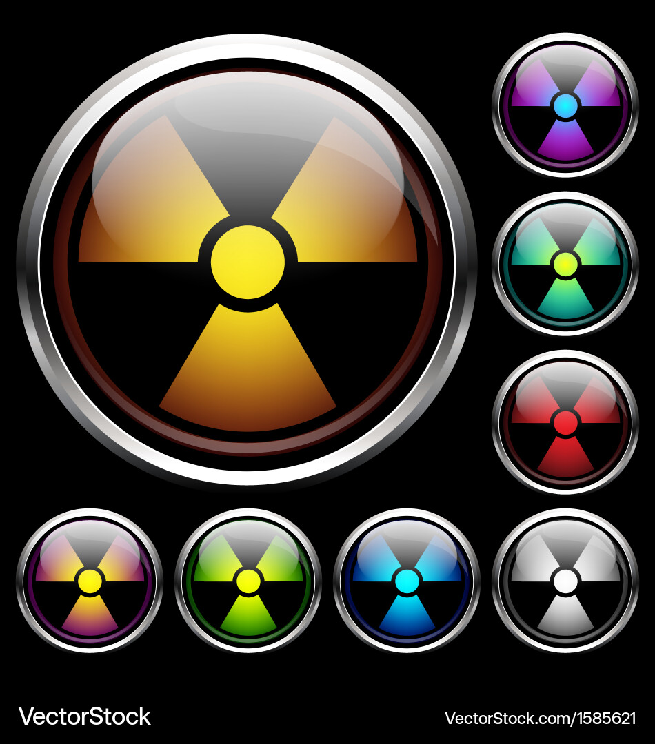 Icons der Strahlung einstellen Lizenzfreies Vektorbild