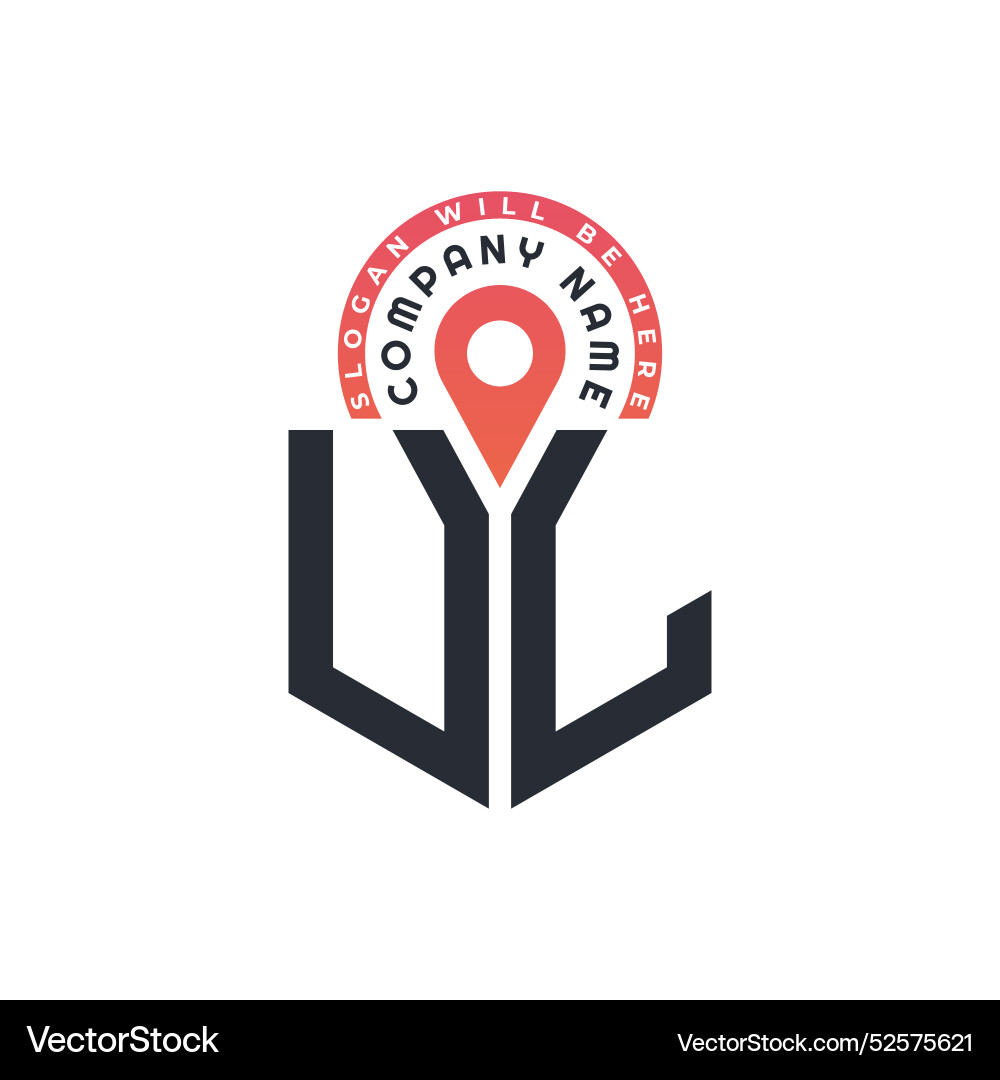 Ul location logo design for human resources Vector Image