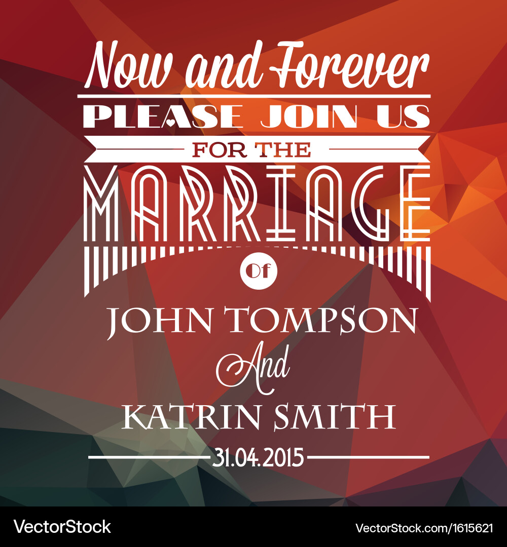 Wedding invitation Royalty Free Vector Image - VectorStock