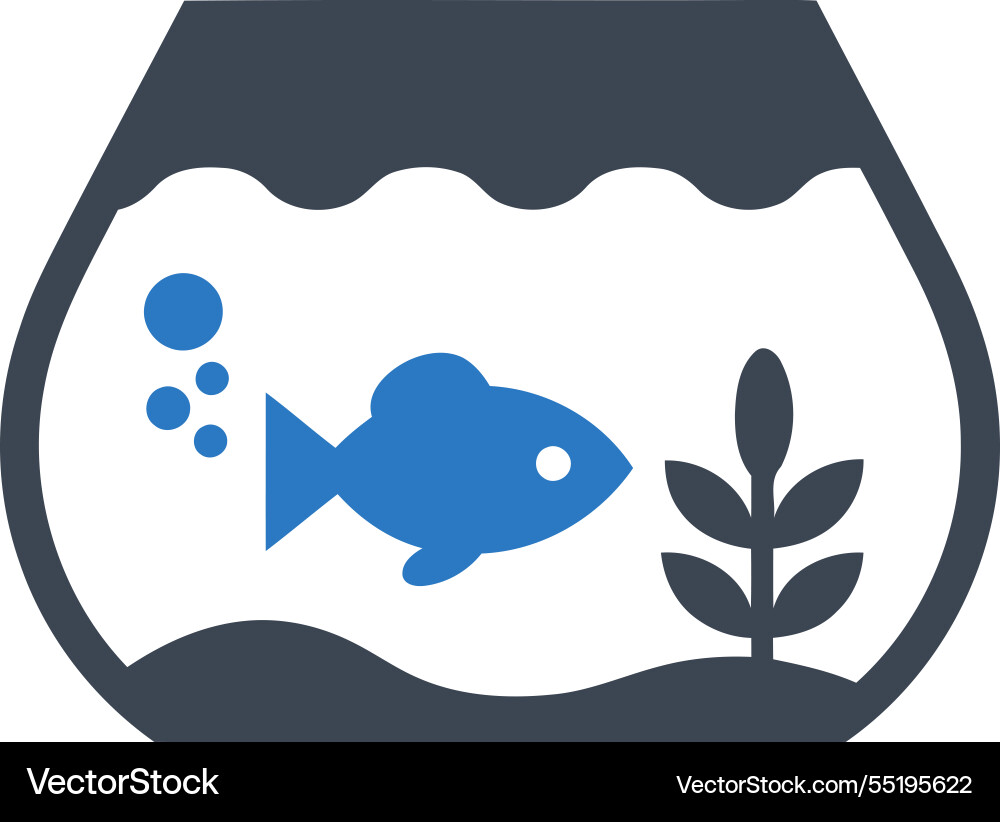 Fish tank icon Royalty Free Vector Image - VectorStock