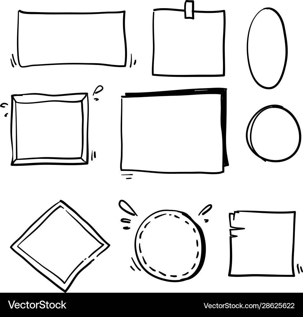 Hand Drawn Frames & Borders Royalty Free Vector Image