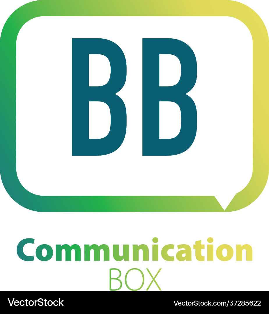 Initial letter bb communication box logo design – Royalty-Free Vector ...