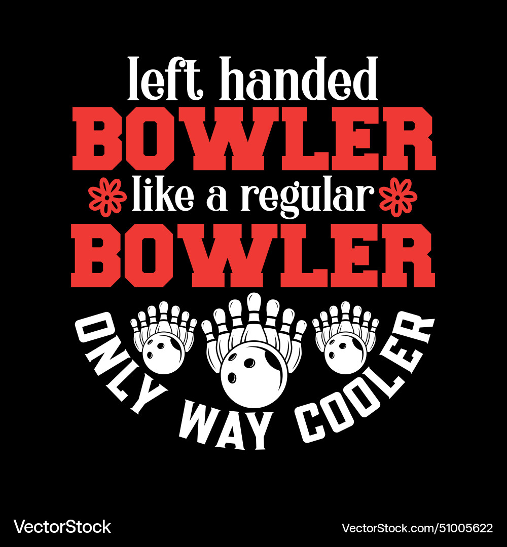 Left handed bowler lefty bowling player Royalty Free Vector