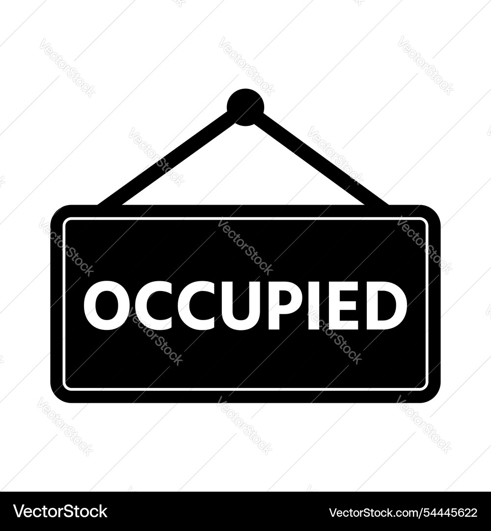 Occupied silhouette billboard Royalty Free Vector Image