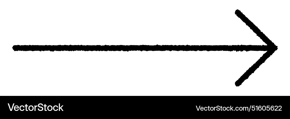 Simple black rightward arrow Royalty Free Vector Image