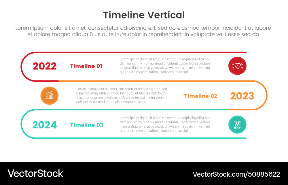 Vertical timeline milestone infographic template Vector Image