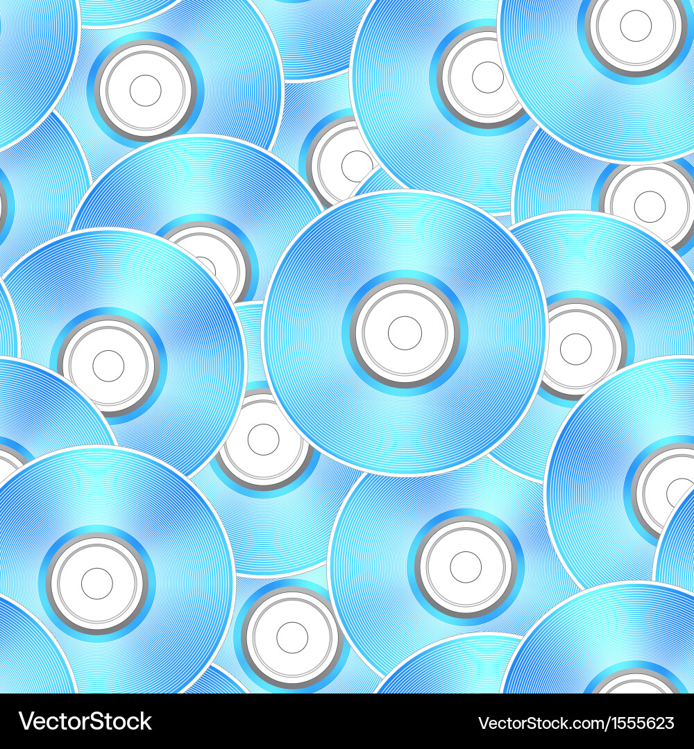 Blue compact discs seamless texture Royalty Free Vector