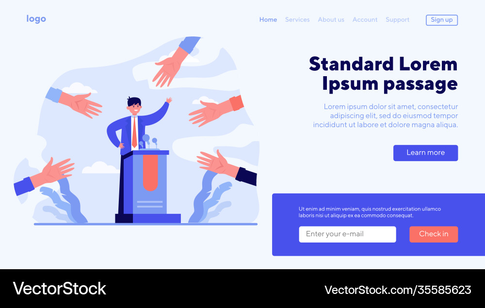 Candidate election campaign Royalty Free Vector Image