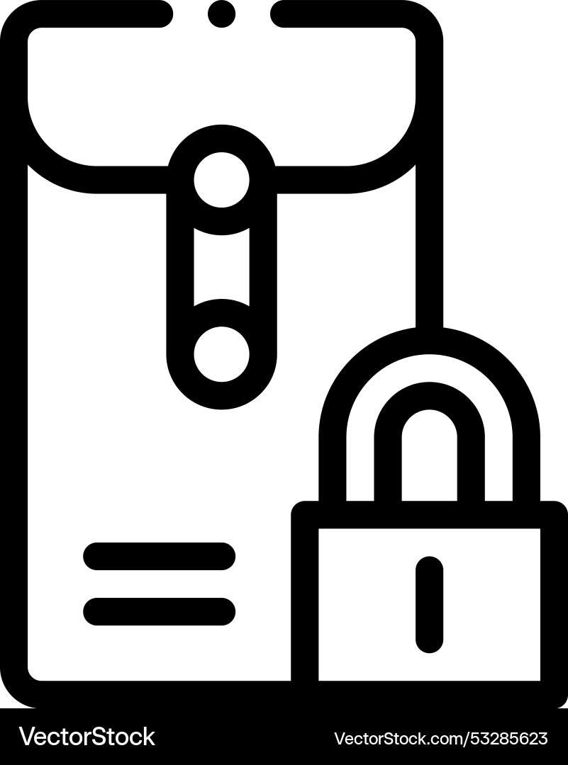 Dossier icon thin linear style design isolated Vector Image