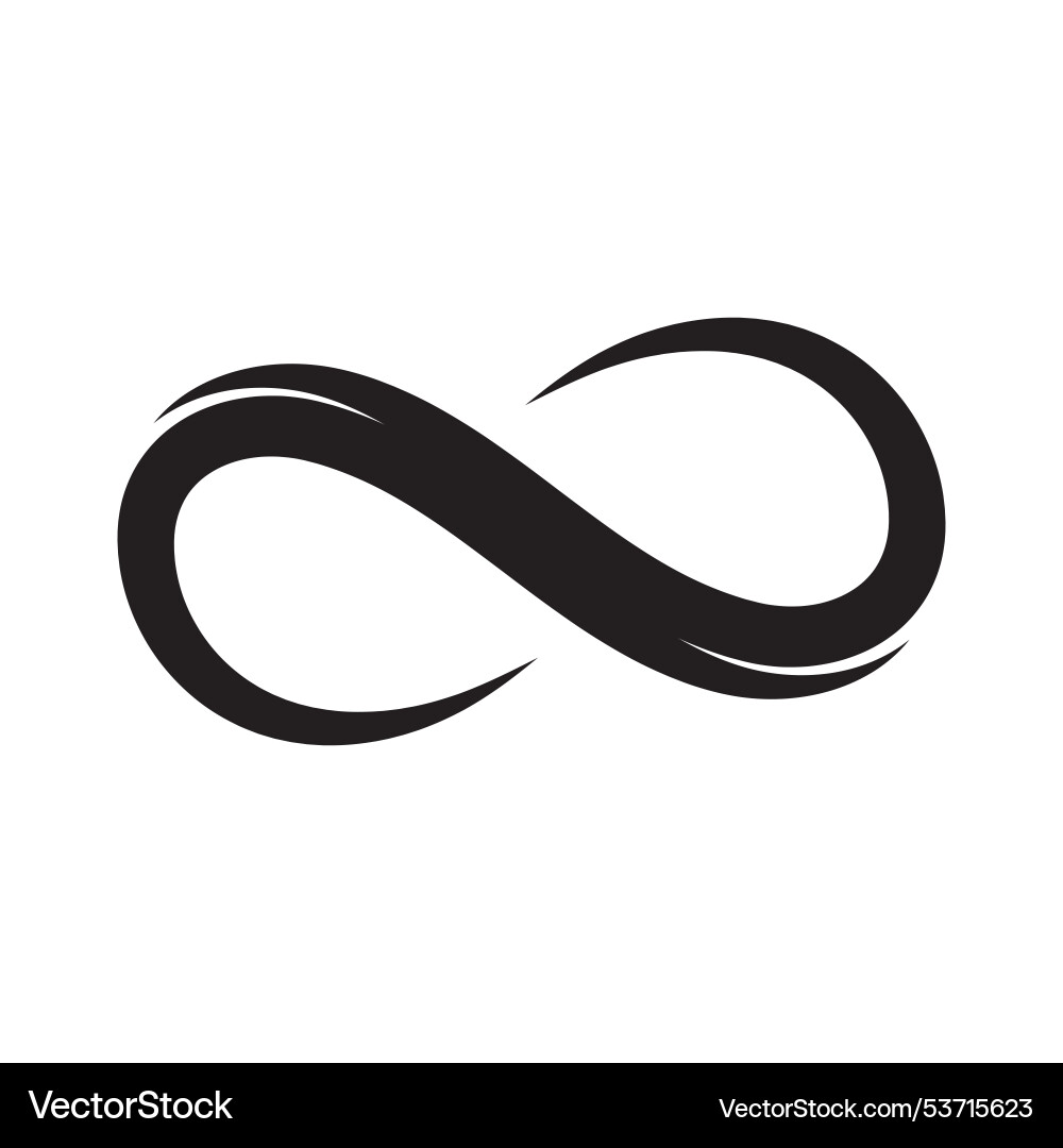 Infinity line loop logo Royalty Free Vector Image