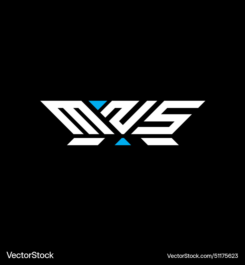 Mns letter logo design mns simple and modern logo Vector Image