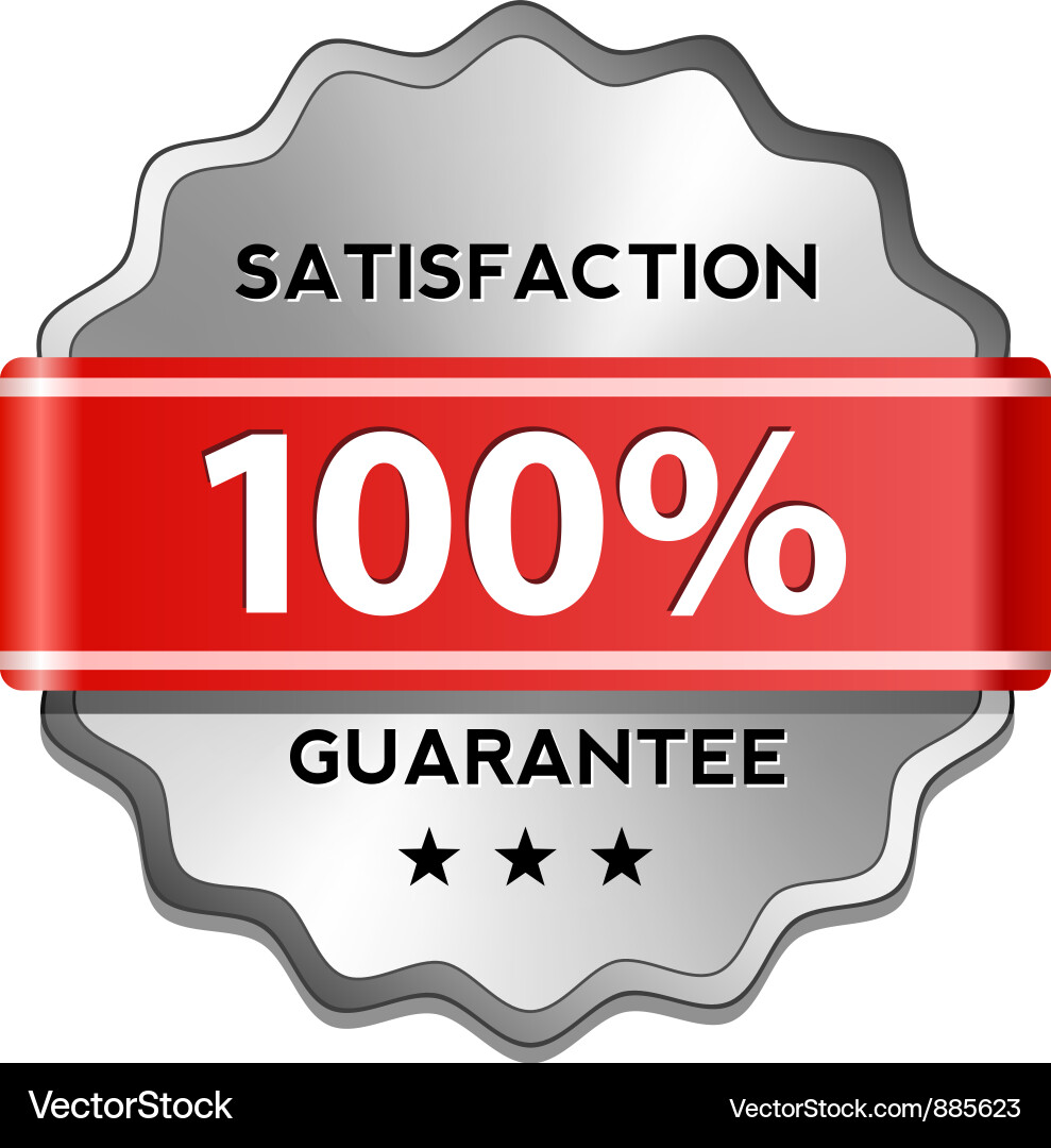 Satisfaction guarantee label Royalty Free Vector Image