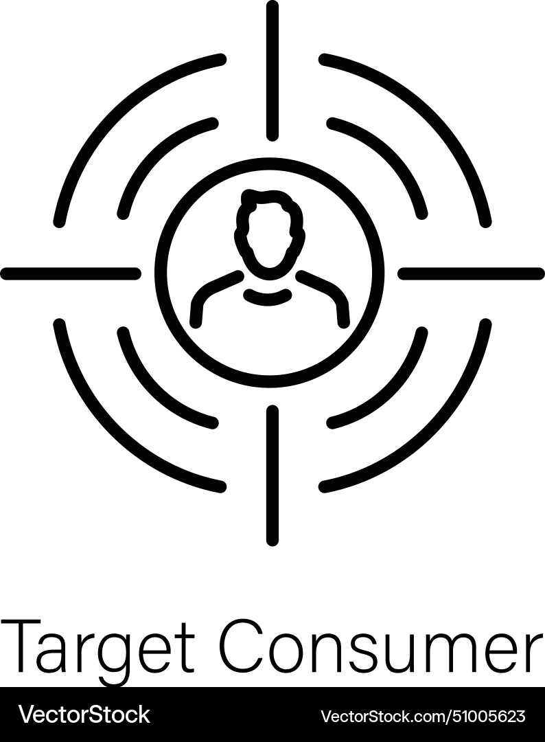 Target customer Royalty Free Vector Image - VectorStock