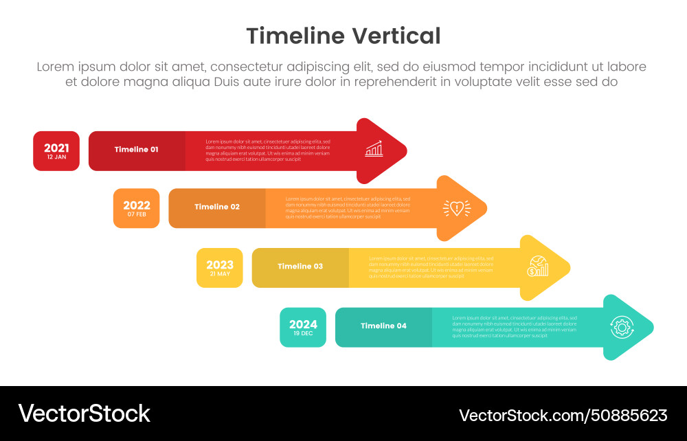 Vertical timeline milestone infographic template Vector Image