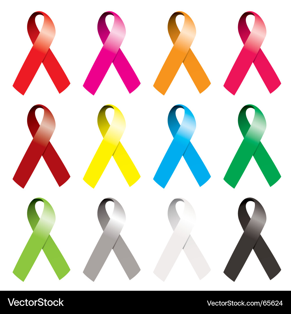 Awareness ribbon Royalty Free Vector Image - VectorStock
