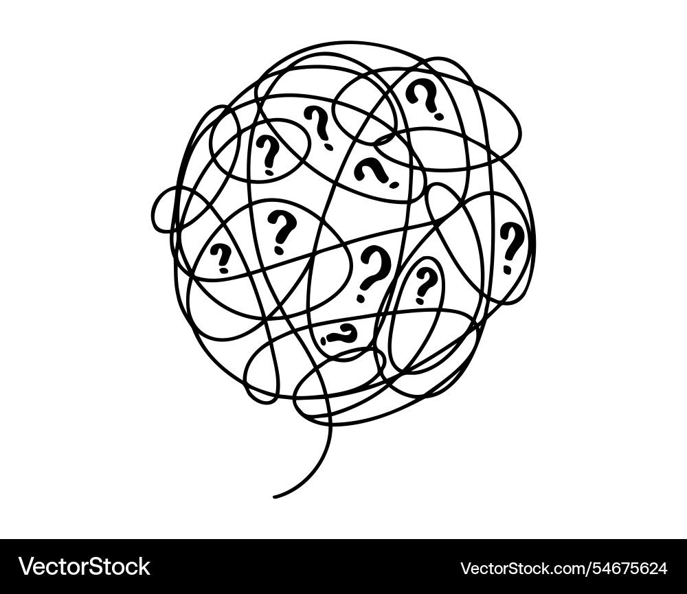 Big tangle psychological concept of problem Vector Image