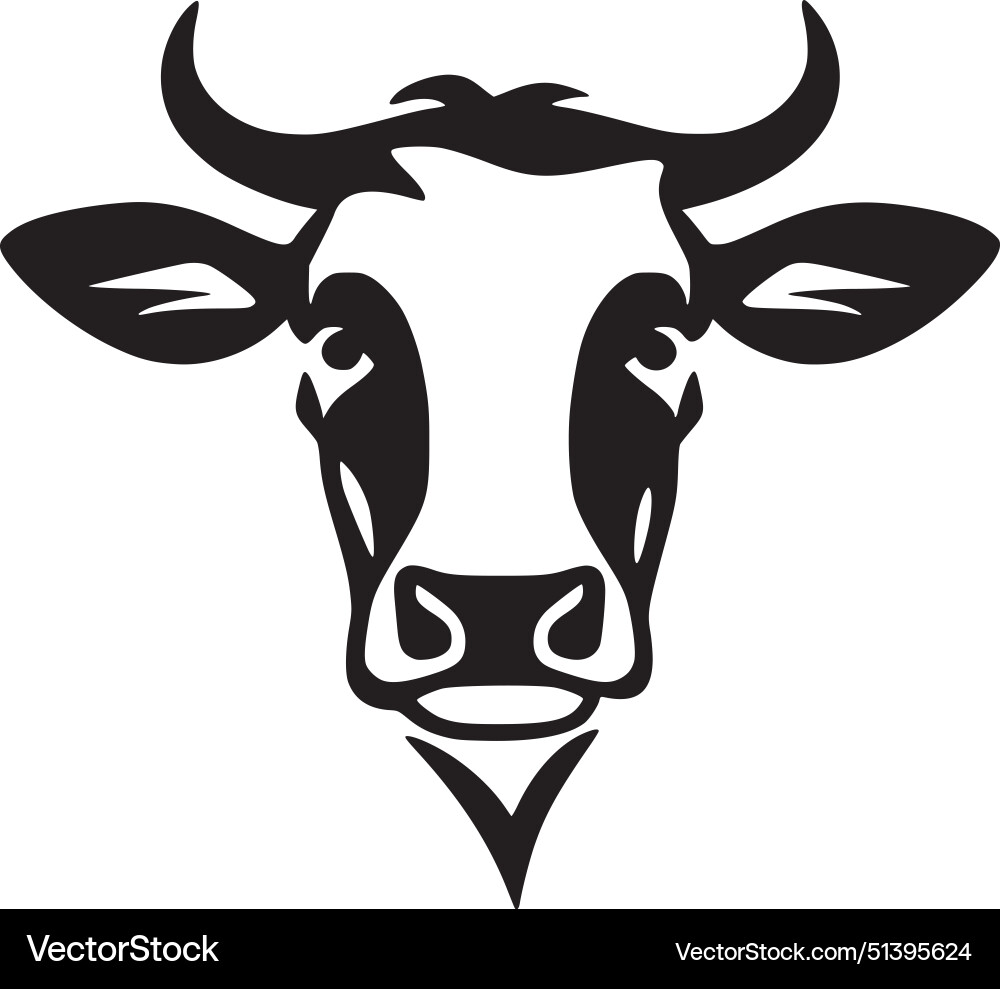 Cow - minimalist and simple silhouette Royalty Free Vector