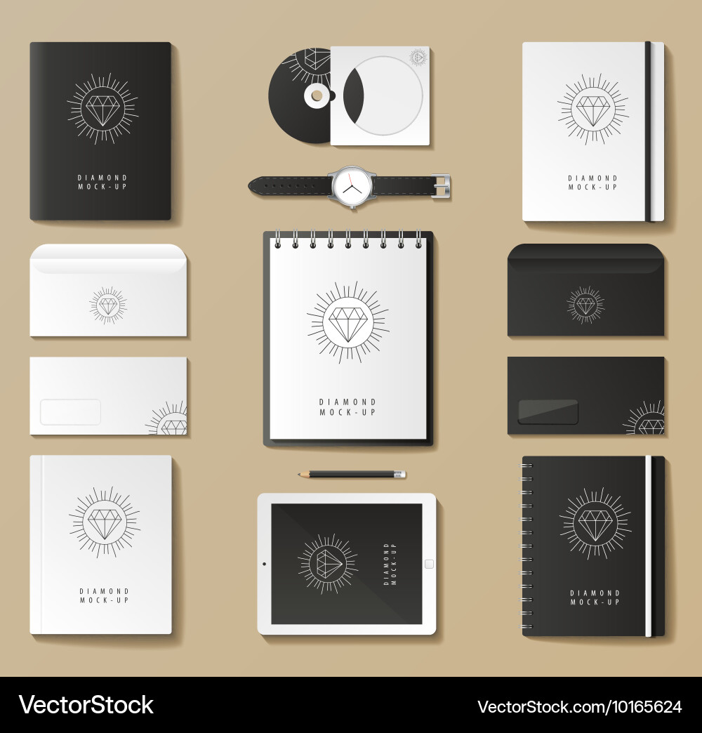 Mock up set Royalty Free Vector Image - VectorStock