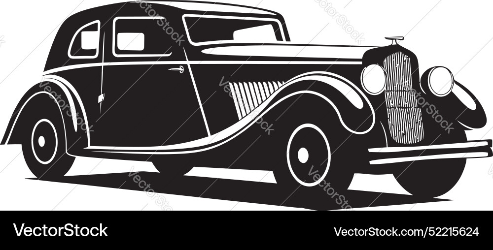 Timeless heritage black vintage car precision Vector Image