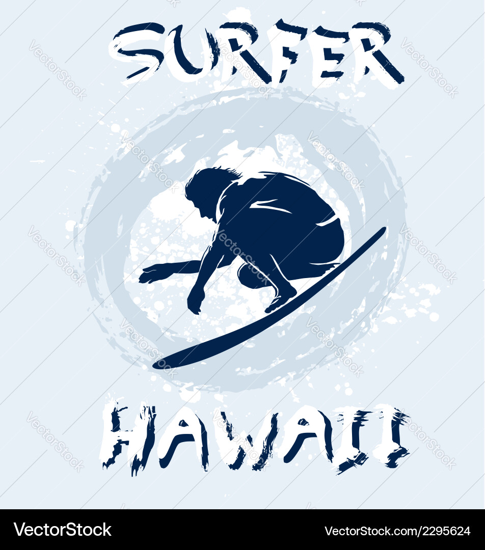 Tropical Surf Hawaii Royalty Free Vector Image