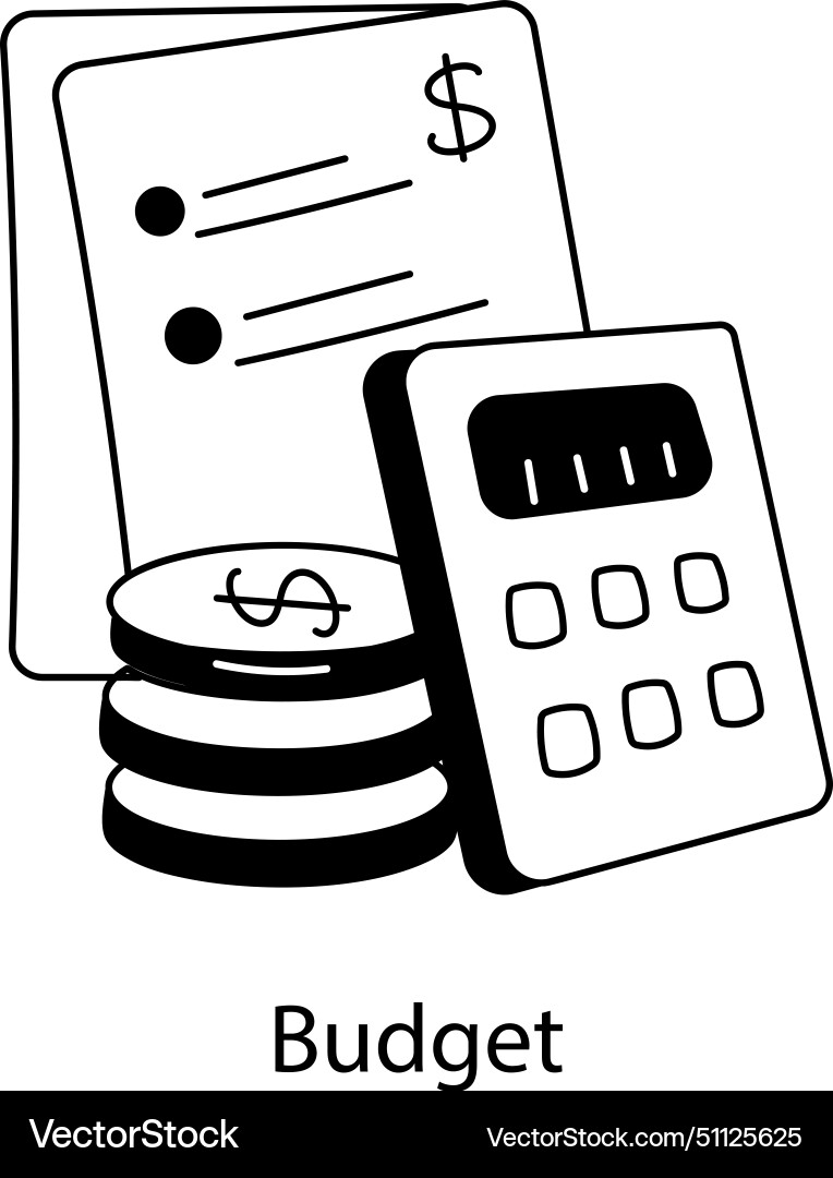 Budget Royalty Free Vector Image - VectorStock
