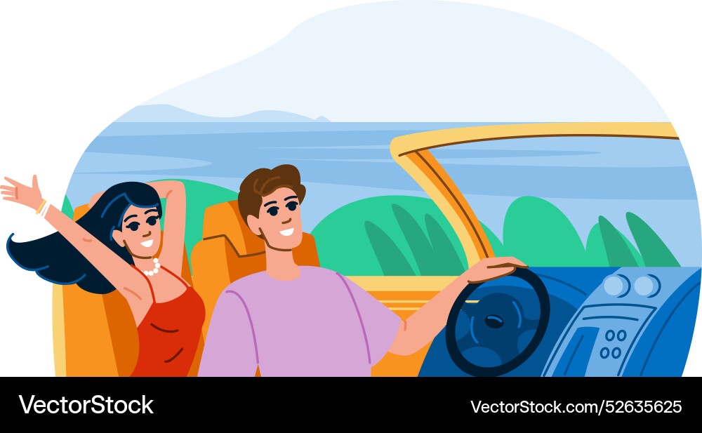 Car scenic drives Royalty Free Vector Image - VectorStock