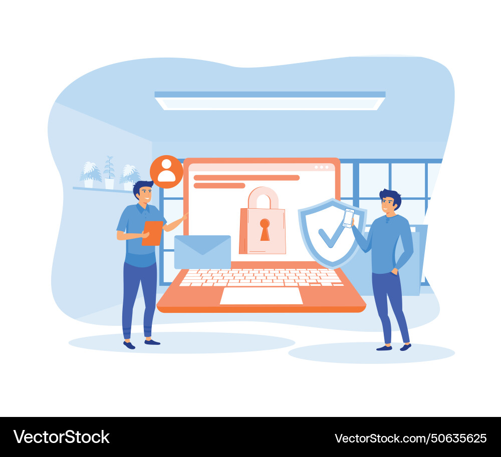 Control and security of personal information Vector Image