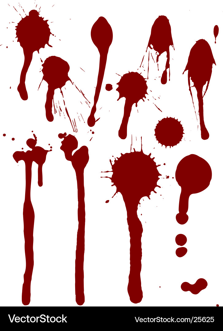 Crimson Splatters - Blood Drop Set Royalty Free Vector Image