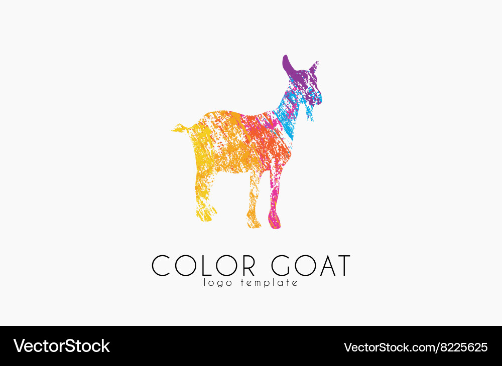 Goat logo color creative Royalty Free Vector Image