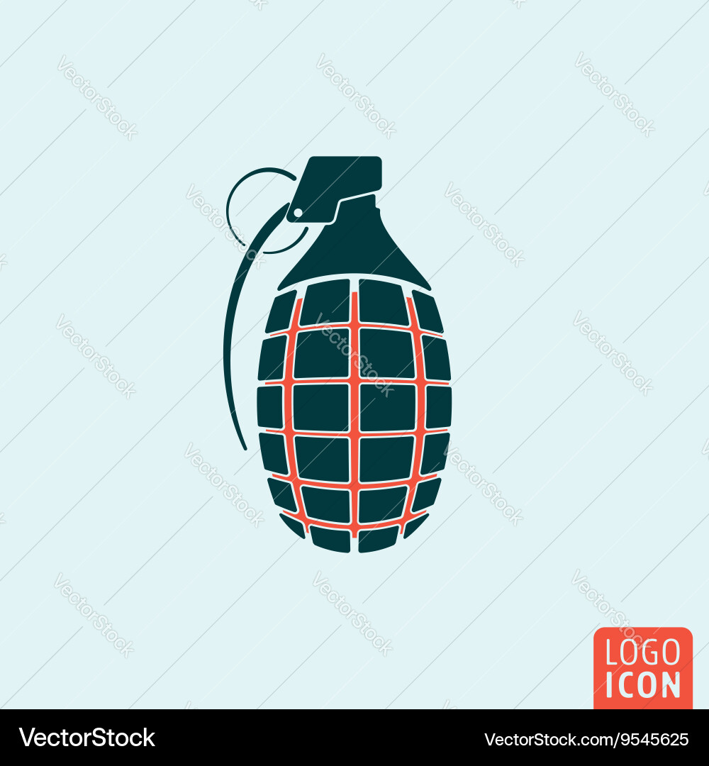 Grenade icon isolated Royalty Free Vector Image