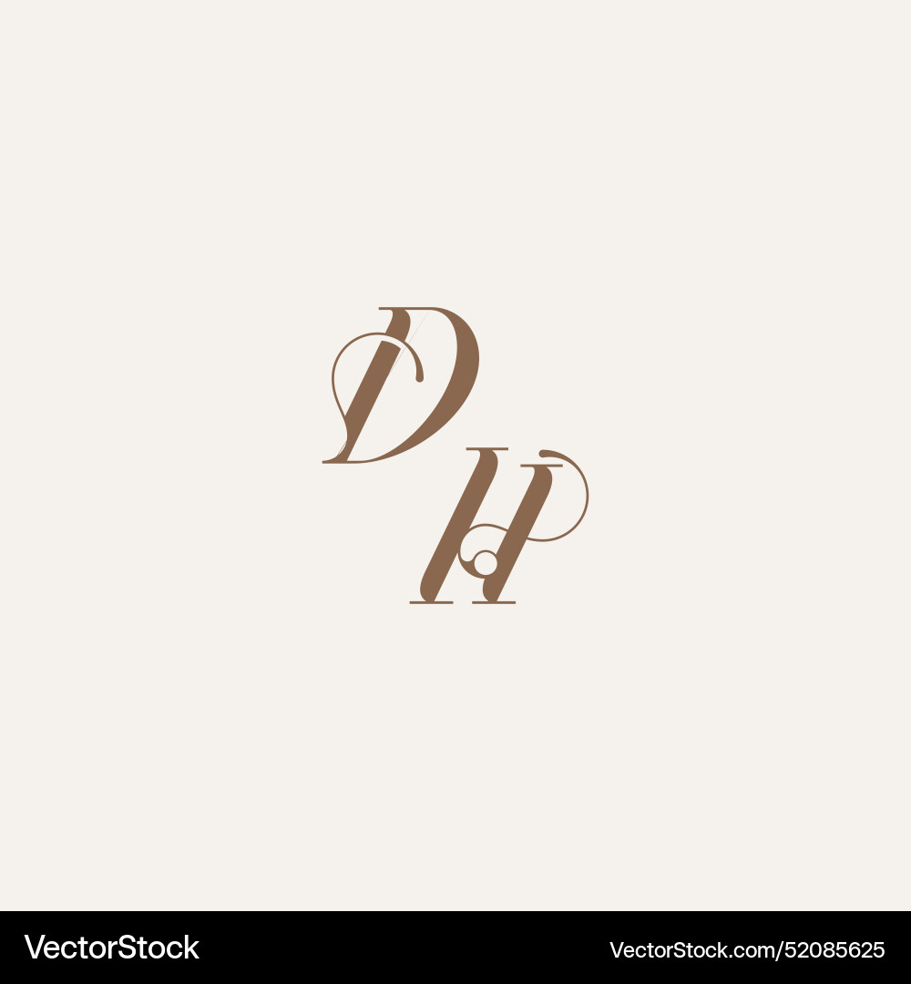 Initial monogram logo wedding concept design Vector Image