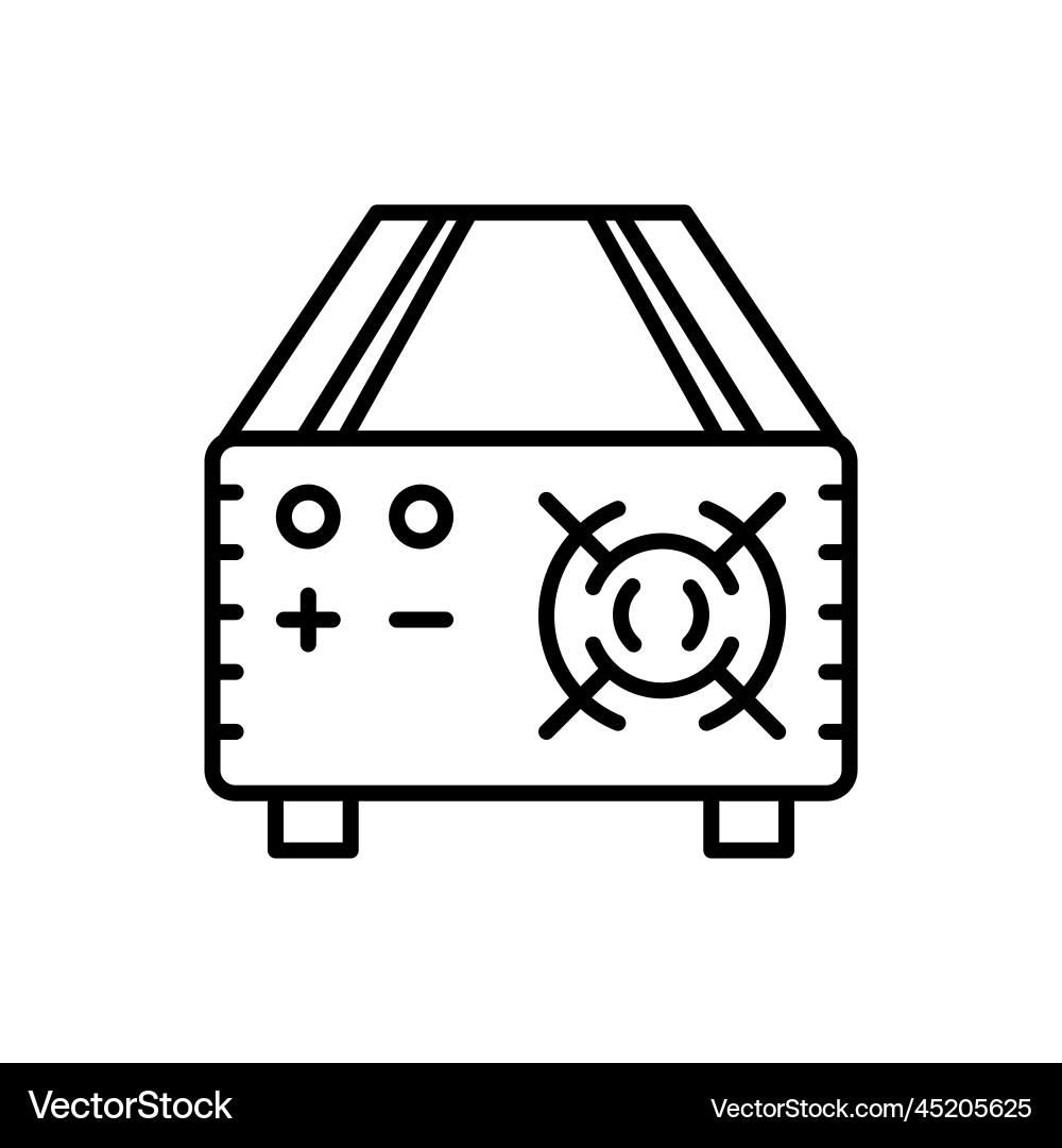 Inverter for alternative energy linear icon Vector Image