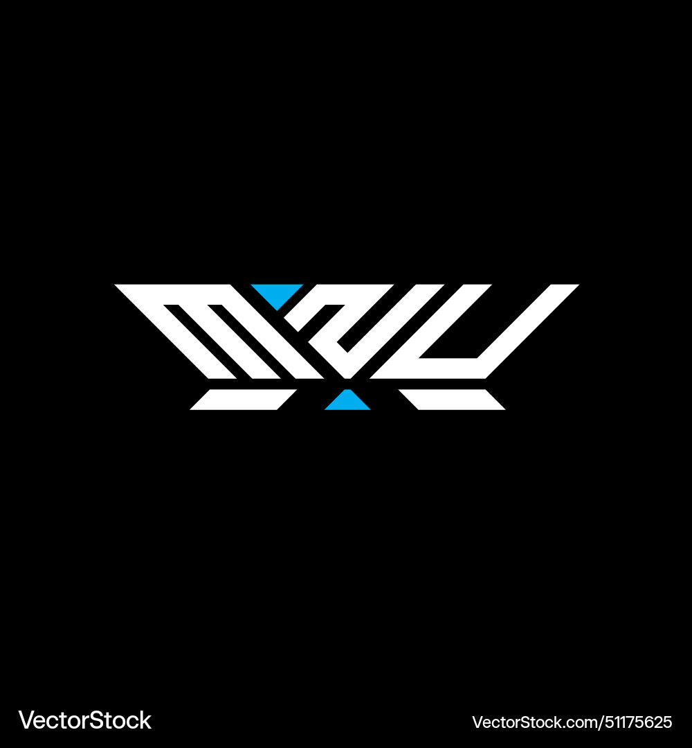 Mnu letter logo design mnu simple and modern logo Vector Image