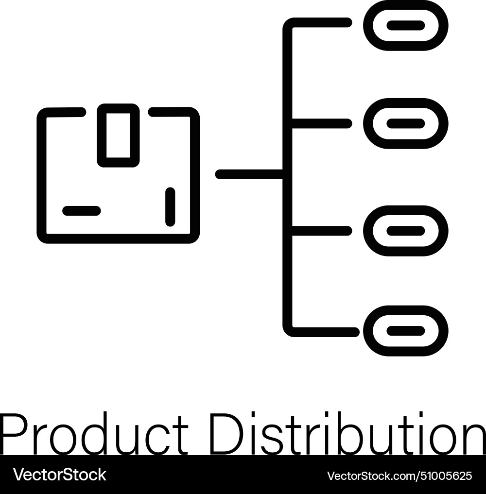 Product distribution Royalty Free Vector Image