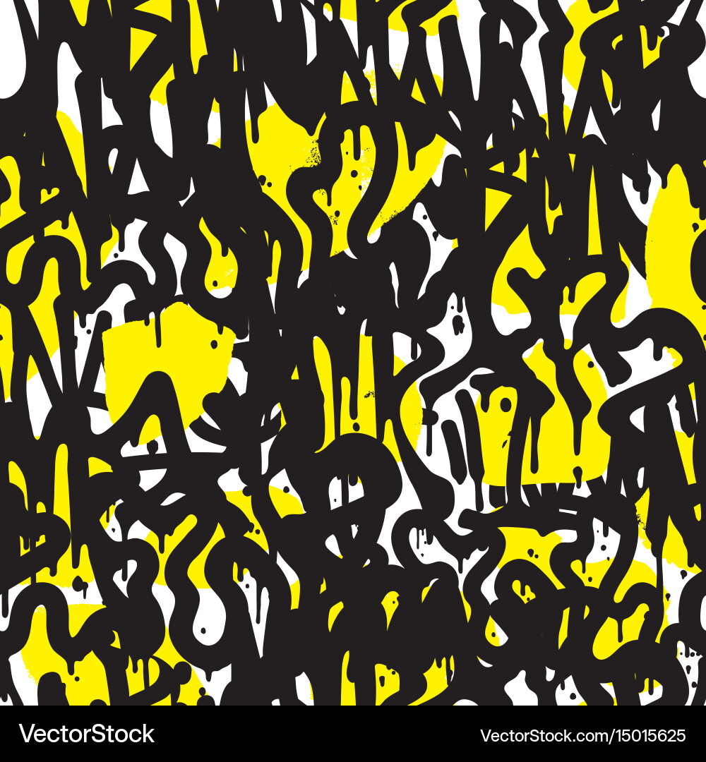 Seamless pattern graffiti Royalty Free Vector Image