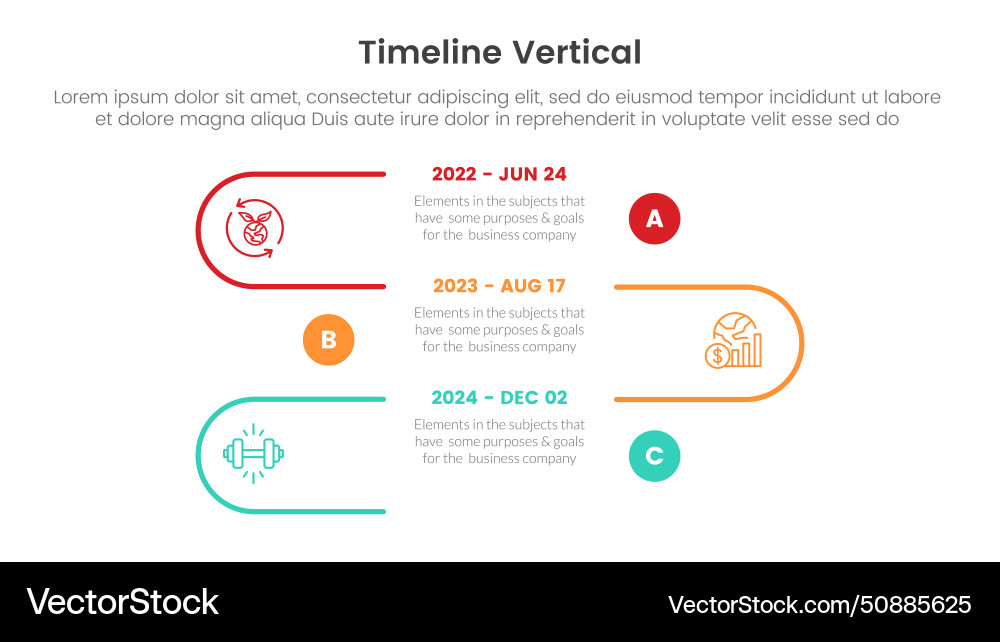 Vertical timeline milestone infographic template Vector Image