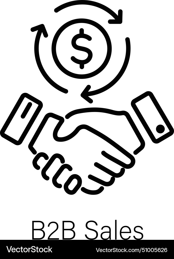 B2b sales Royalty Free Vector Image - VectorStock
