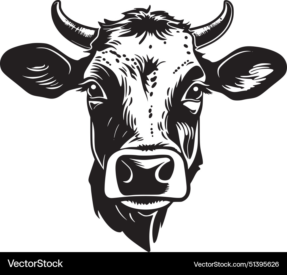 Cow - minimalist and simple silhouette Royalty Free Vector