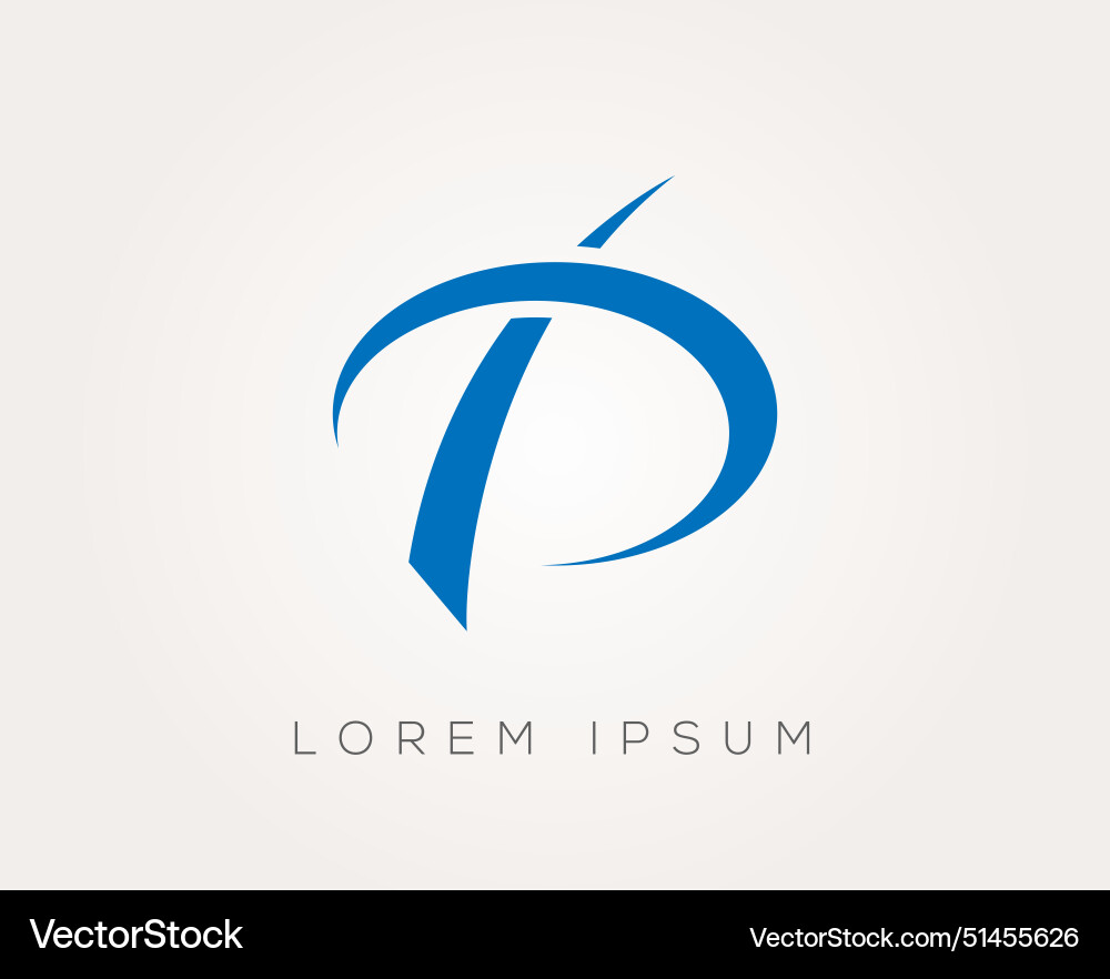 Creative p letter logo with simple and clean Vector Image