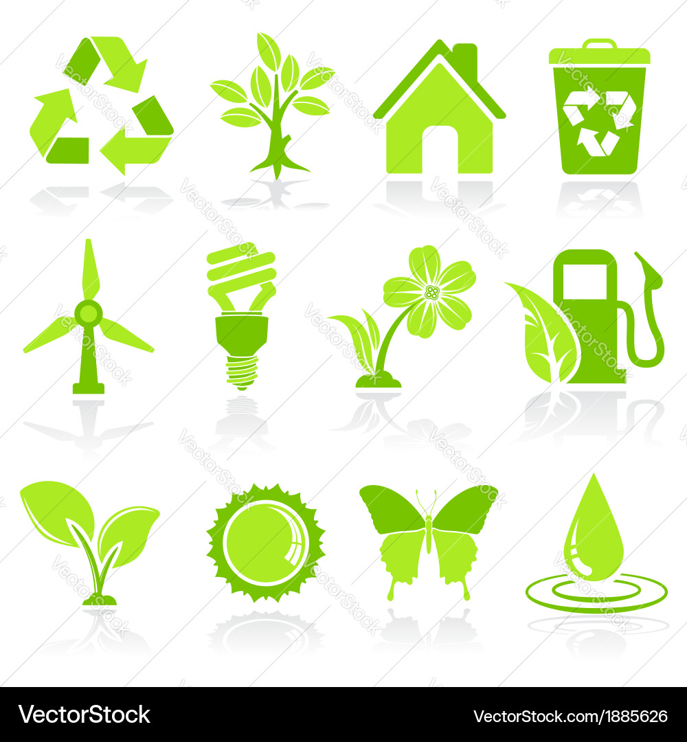 Environment Icons Collection Royalty Free Vector Image
