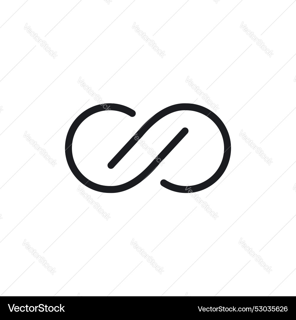 Infinity icon set forever infinite loop symbol Vector Image