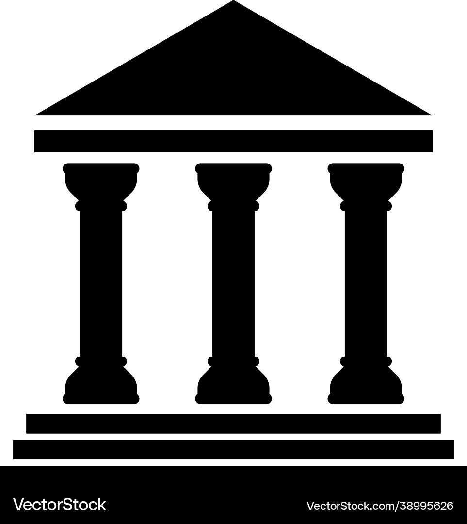 Institution icon design template Royalty Free Vector Image