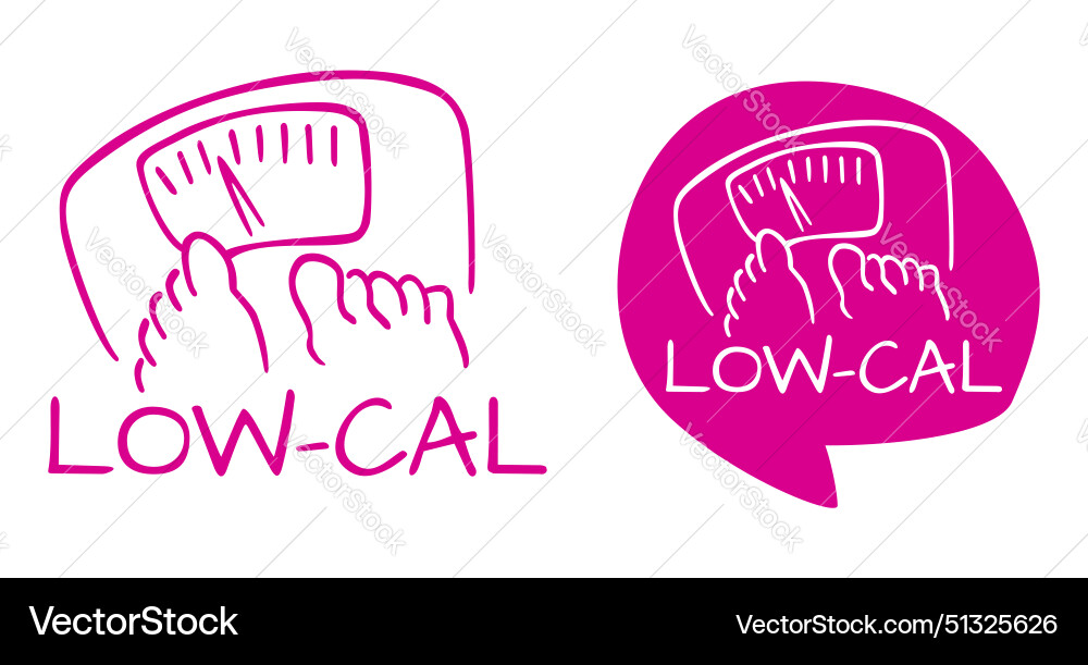 Low-cal flat icon - weight scales and toe Vector Image