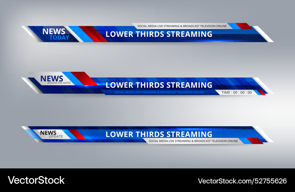 News lower thirds Royalty Free Vector Image - VectorStock News lower thirds Royalty Free Vector Image - VectorStock