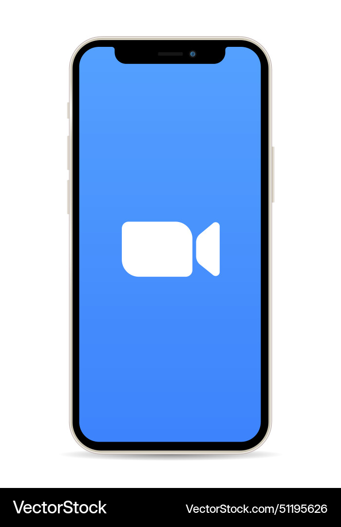 Smart phone with zoom app logo on its screen Vector Image