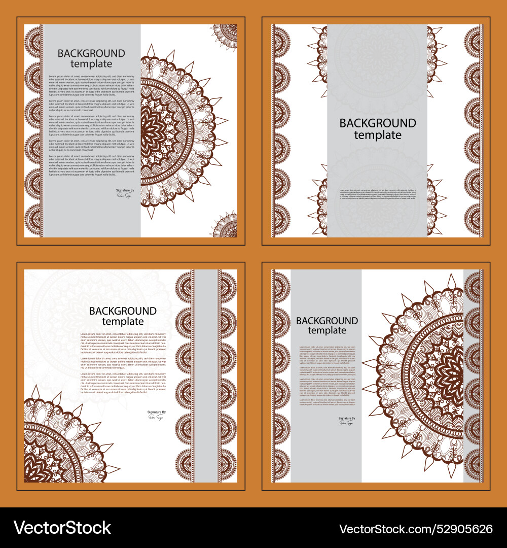 Traditional and classical invitation card design Vector Image