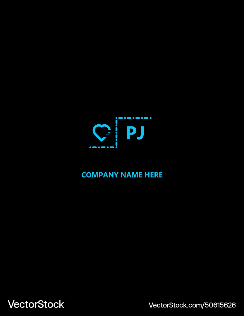 Unique attractive creative pj letter logo design Vector Image