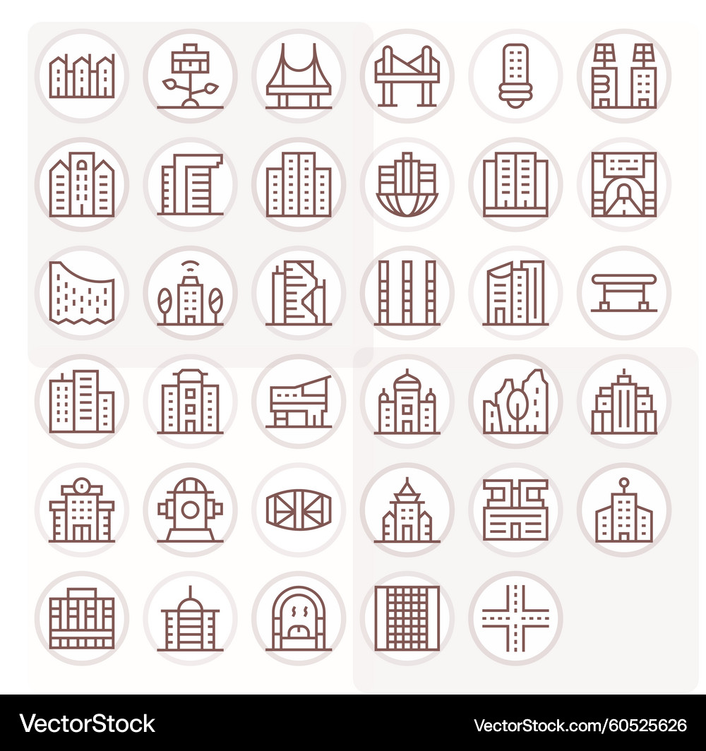Urban Planning Icon Set – Royalty-Free Vector | VectorStock