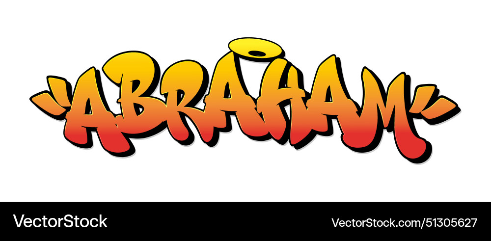 Abraham name in graffiti style Royalty Free Vector Image