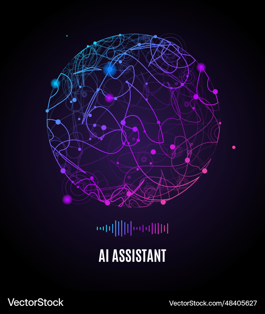 Artificial intelligence assistant voice concept Vector Image
